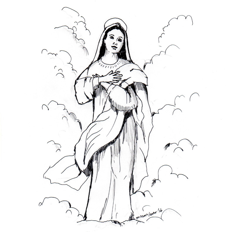 Black White Pictures Of The Immaculate Mother